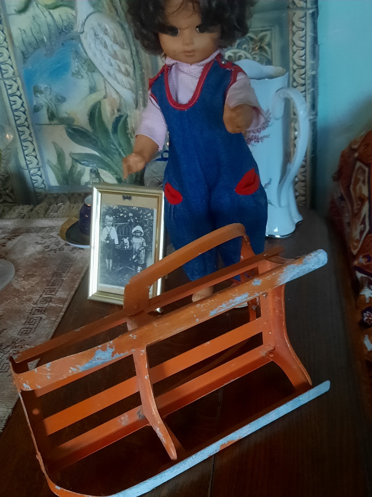 Russian Snow Sleds for doll bear Small Aluminum Toy Soviet Russia ...