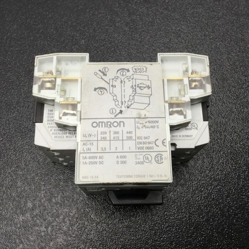 Omron J7M-AM-10 Motor Protection Circuit Breaker W/ J73M-AM-11 Aux ...
