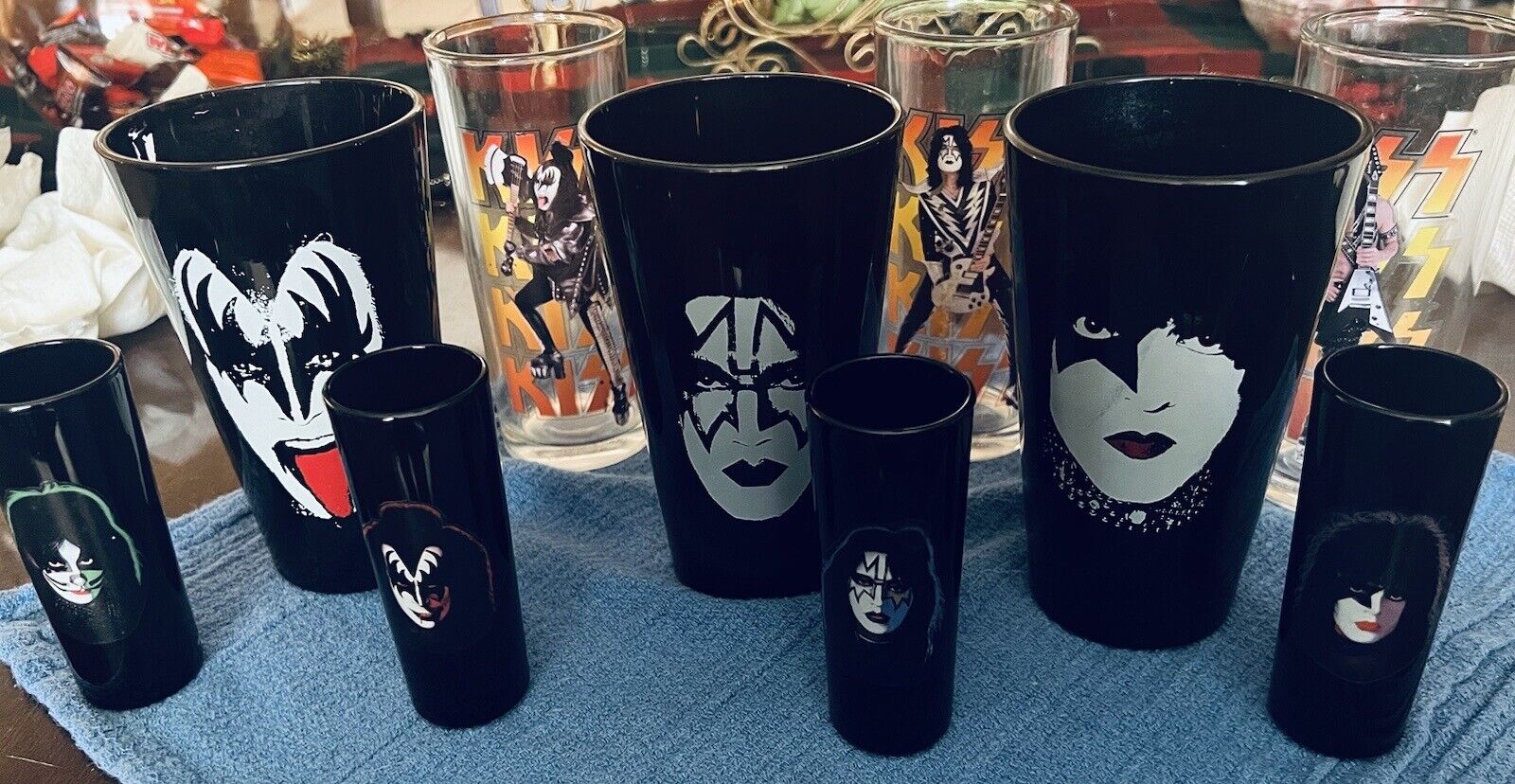 Kiss Band Bar Ware Drinking Glasses Just Funky lot of 10 (Pints ...
