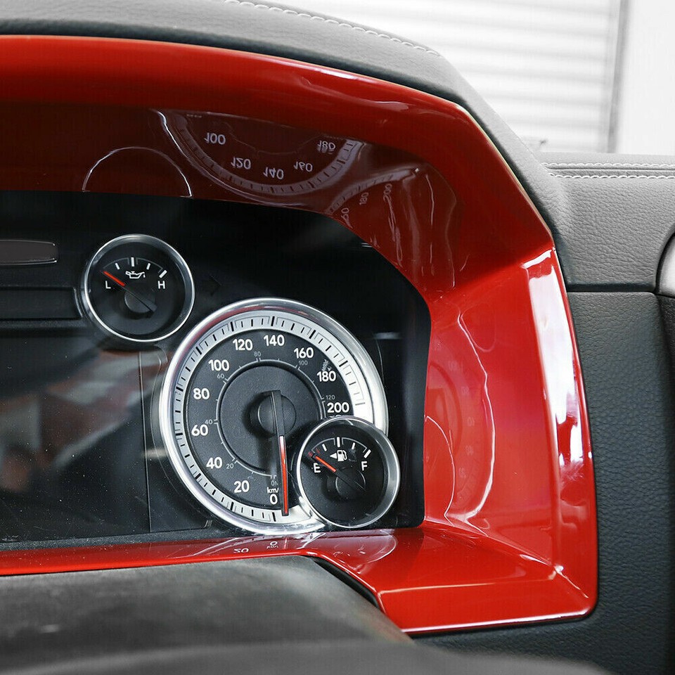 🌟5x Red Steering Wheel Navigation Dashboard Trim Kit For Dodge Ram 1500 ...