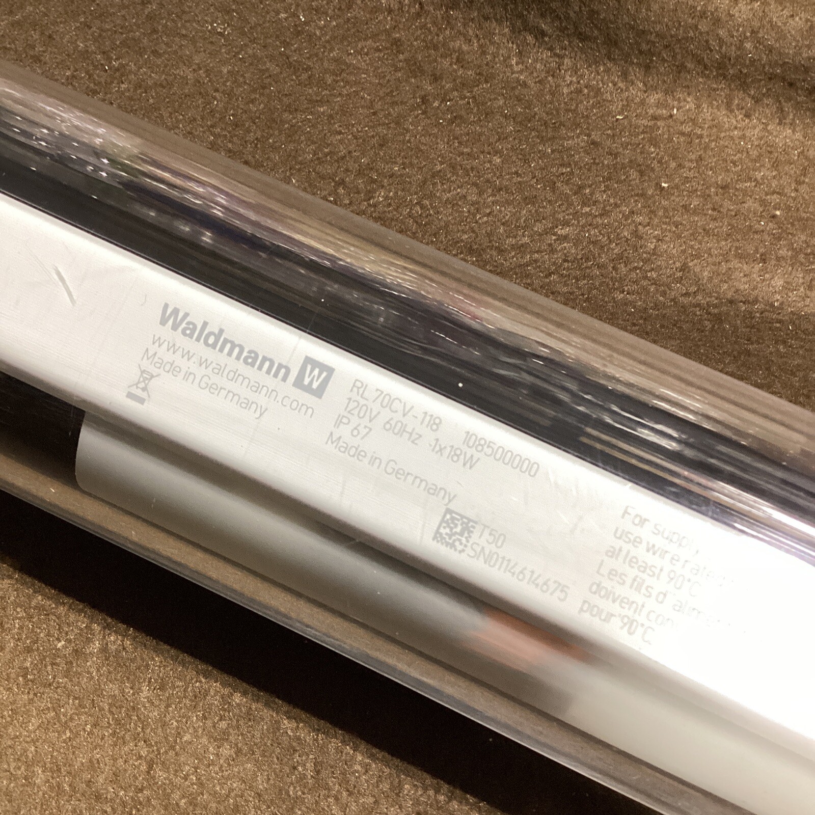 Waldmann Lighting Rl70cv-118 Tubular Waterproof Fluorescent Machine ...