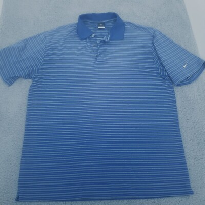 Nike Mens Shirt Polo Dri-Fit XL Blue Stripe Gradient | eBay
