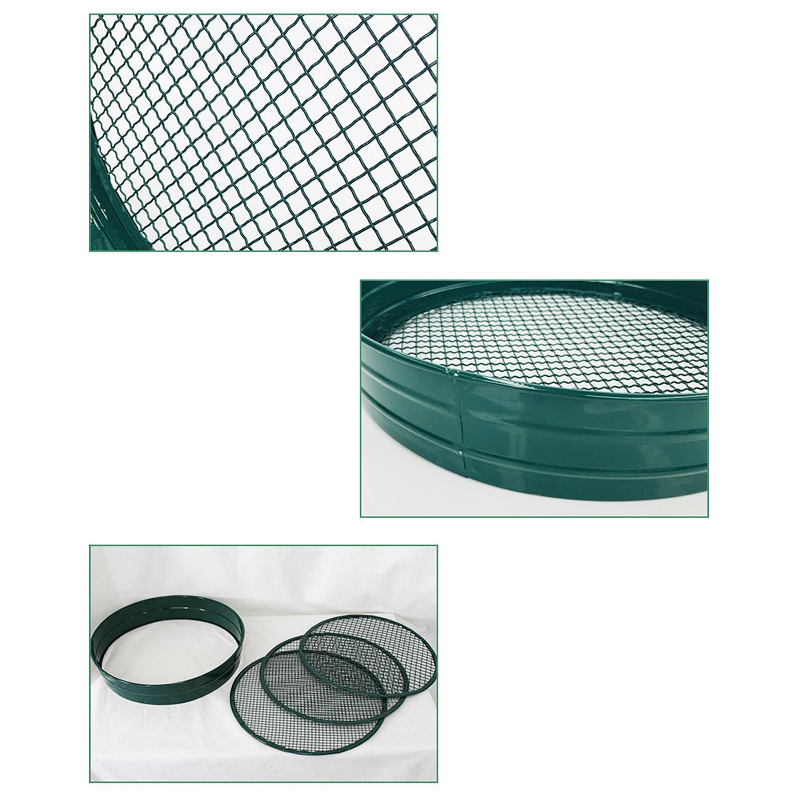 Garden Sieve Sifting Pan with 3 Filter Mesh Differing Hole Sizes ...