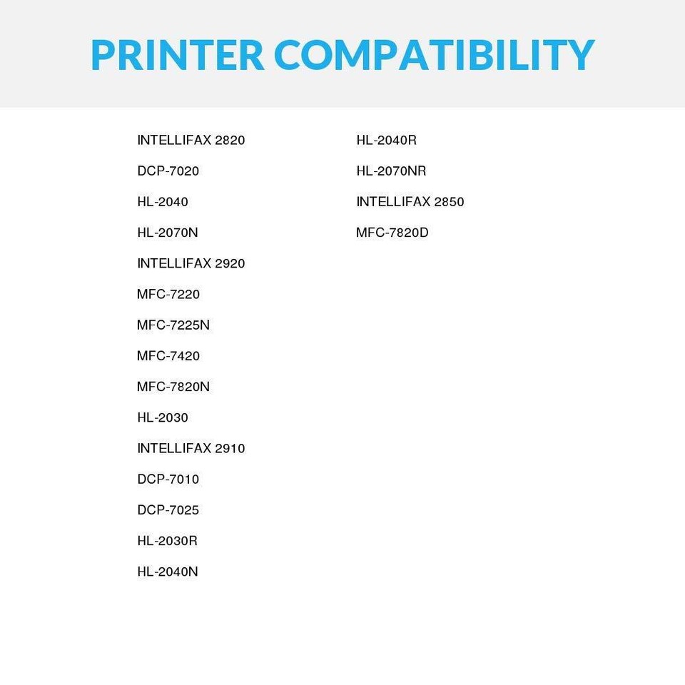 TN350 BLACK Toner Cartridge for Brother TN-350 HL-2040 DCP-7025 MFC ...