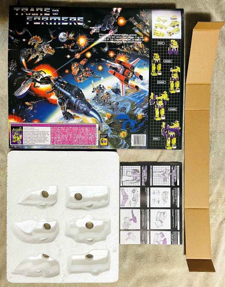 TRANSFORMERS G1 DECEPTICON CONSTRUCTICONS DEVASTATOR GIFTSET BOX, FOAM ...