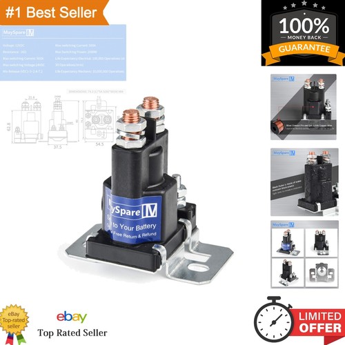 High Current Starter Relay - 80 Amp Continuous Duty Solenoid Relay ...