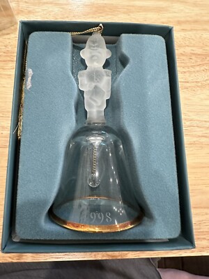 Lenox 1998 Teddy Annual Crystal Christmas Bell Ornament Gold Tassel | eBay