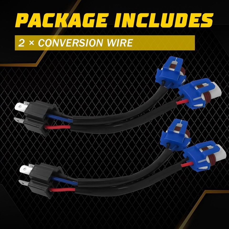 Conversion Wire 9003 H4 TO 9005 9006 Two Harness Head Light Adapter ...