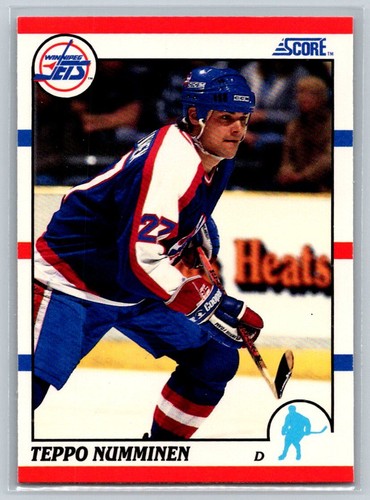 1990-91 Score American #176 Teppo Numminen Winnipeg Jets Rookie Hockey ...