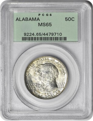 Alabama Commemorative Silver Half Dollar 1921 MS65 PCGS | eBay