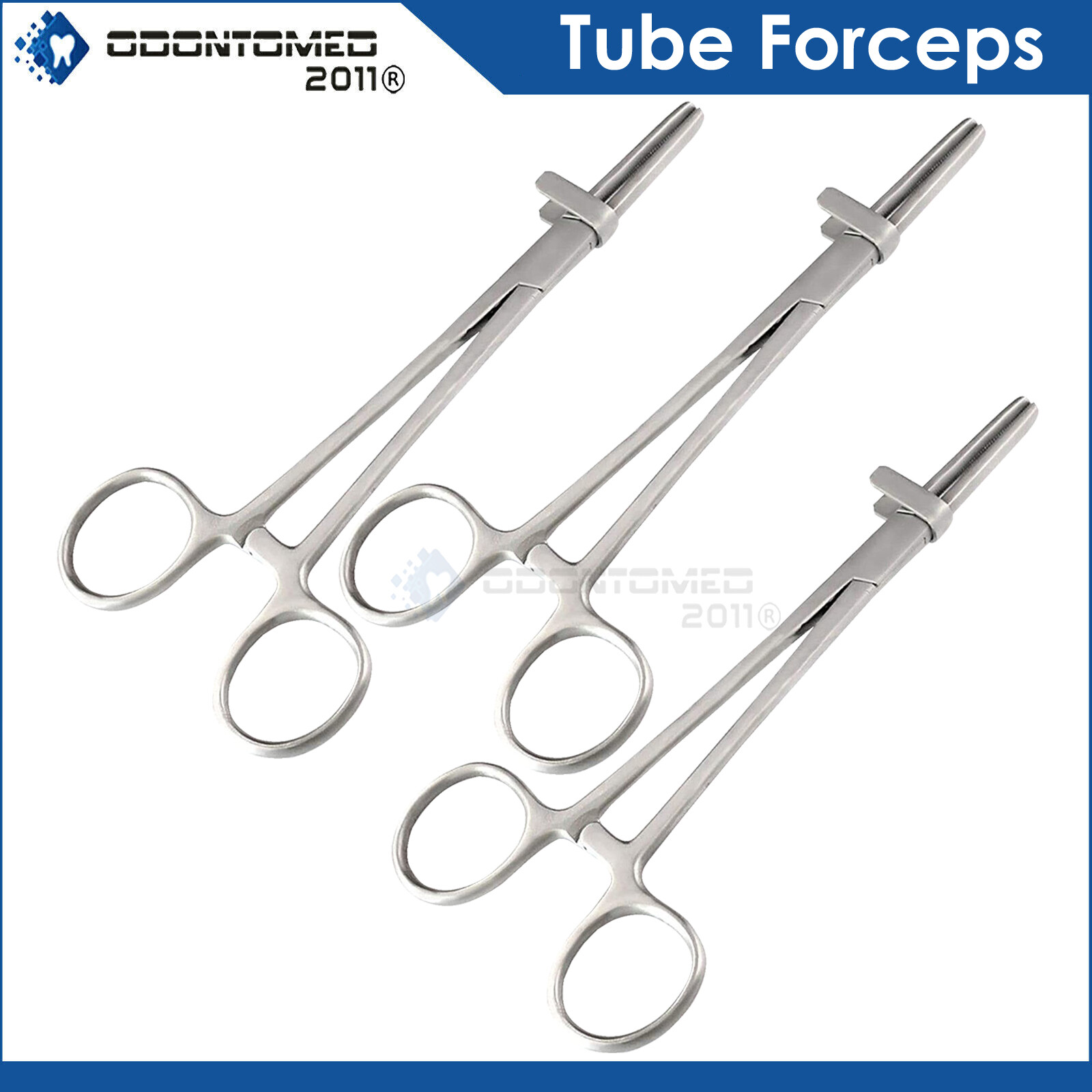 3 TUBE Occluding Clamp Forceps w/Guard 7.25" Surgical, medical ...