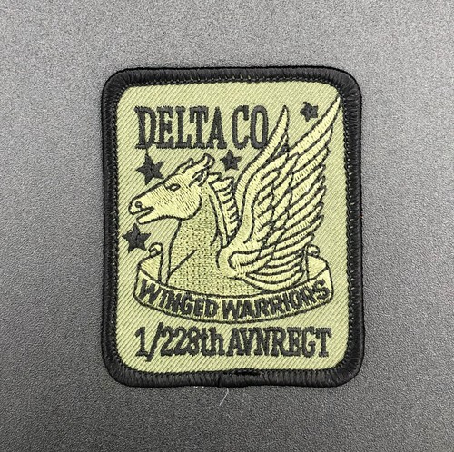 Delta Co 1/228th AVN REGT Winged Warriors OD Green Army Aviation Patch ...