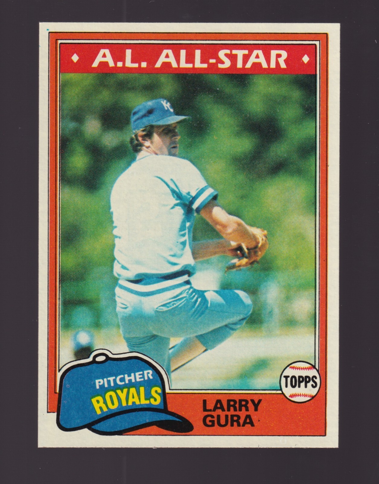 1981 TOPPS BASEBALL SET #130 LARRY GURA KANSAS CITY ROYALS PACK FRESH ...