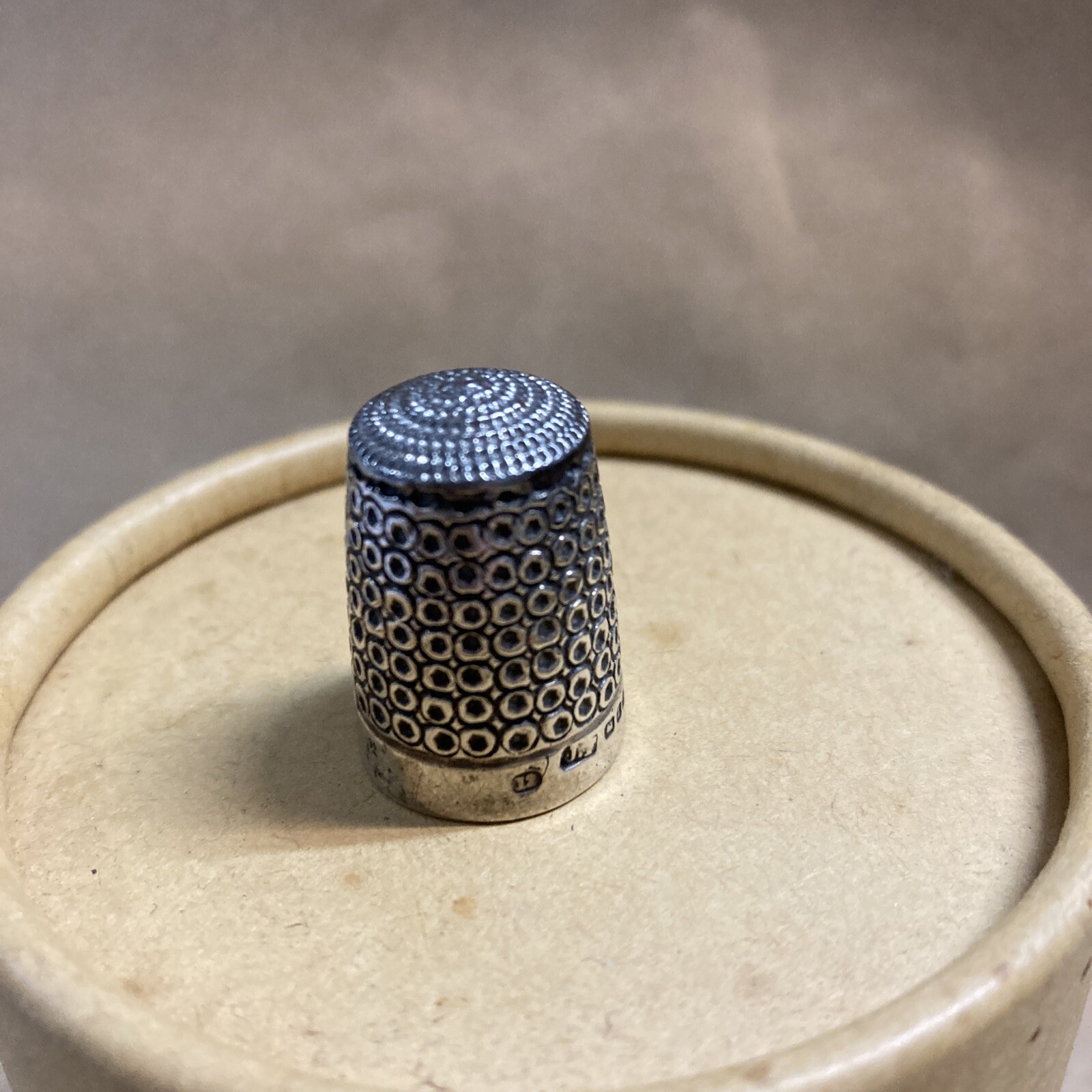 Vintage Silver Thimble Collectors J f Lion Anchor Hallmark G180.r | eBay