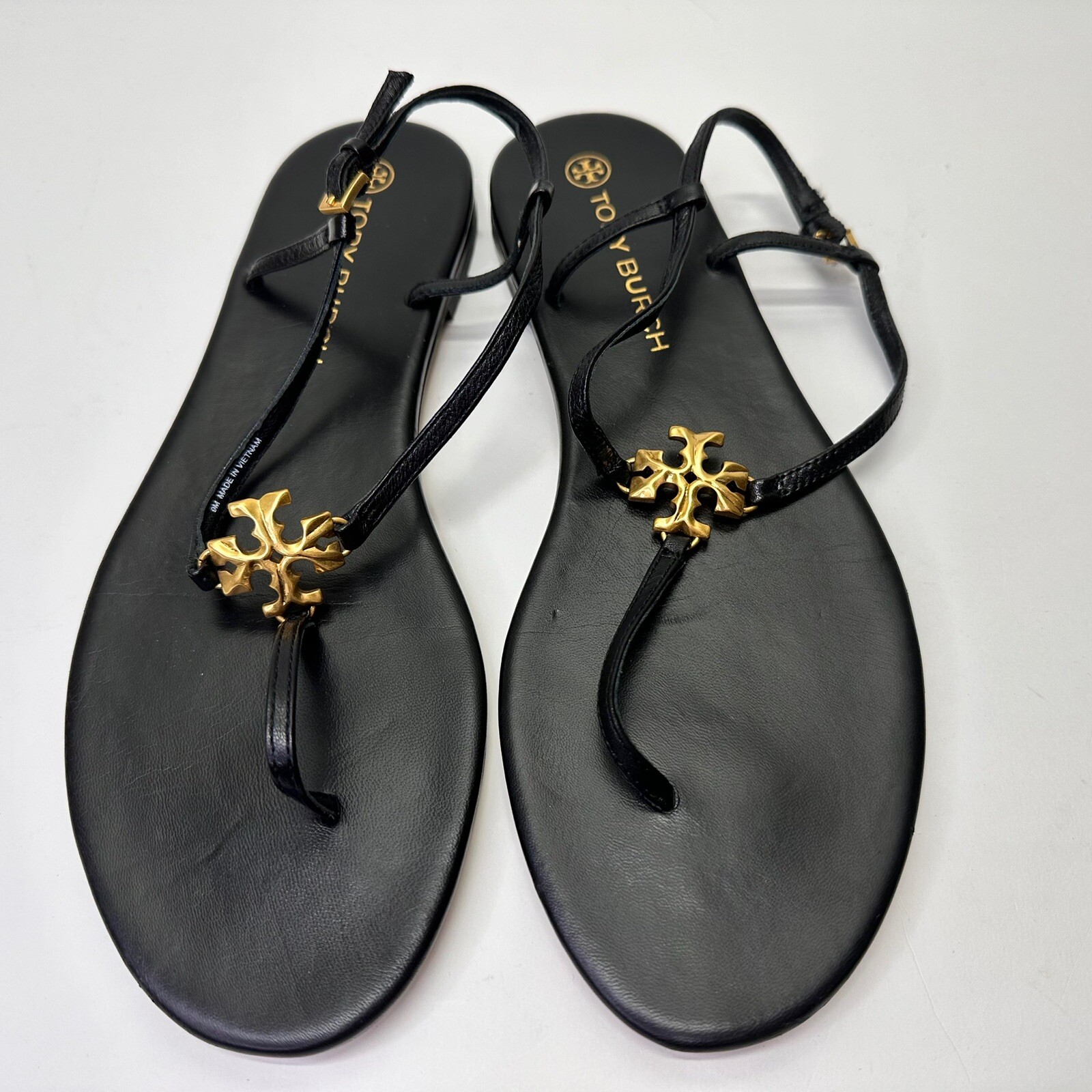 Tory burch capri sandal black Women Size 9M - Gem