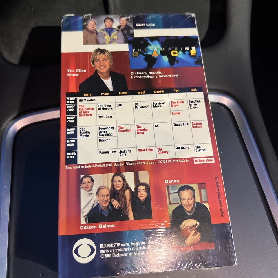 2001 CBS SNEAK PEEK VHS Blockbuster Video survivor CSI amazing race ...