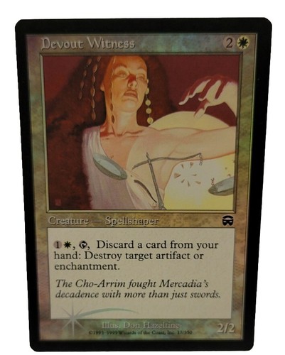 Devout Witness FOIL Mercadian Masques NM White Common MAGIC MTG CARD NP ...