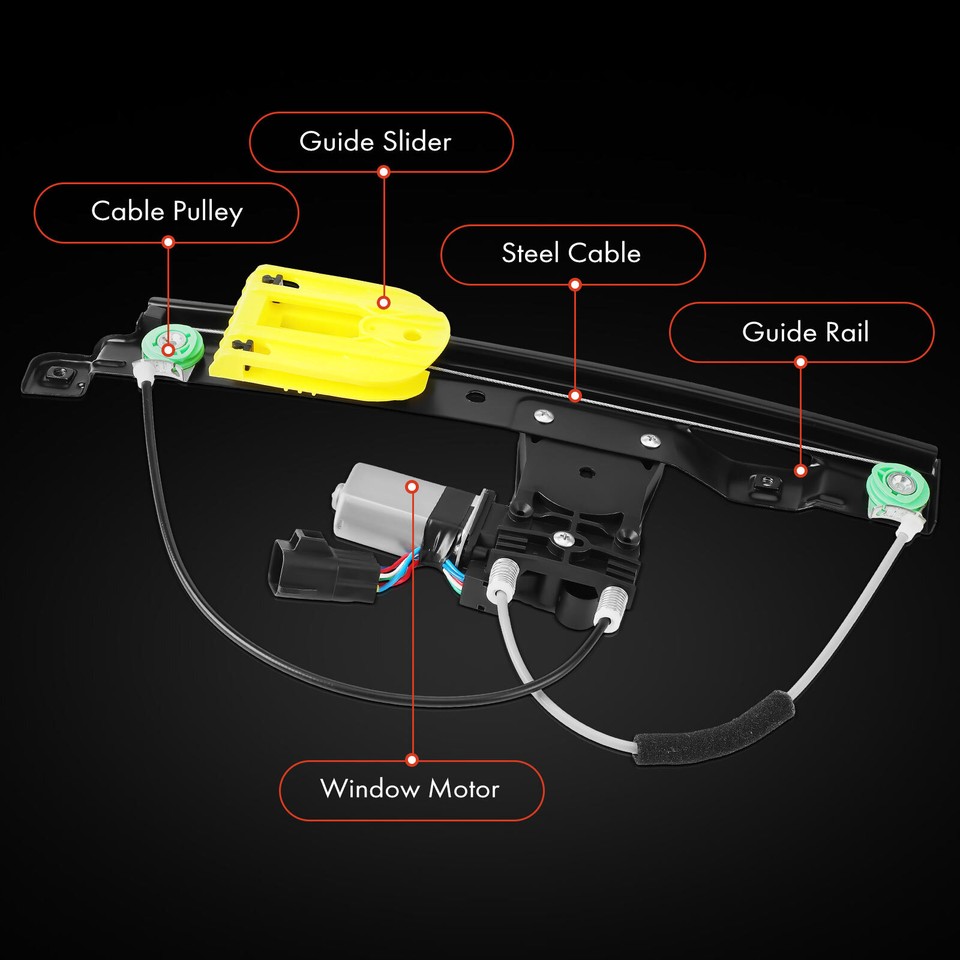 Rear Left LH Window Regulator w/ 6 Pins Motor for Jaguar XF XFR XFR-S ...