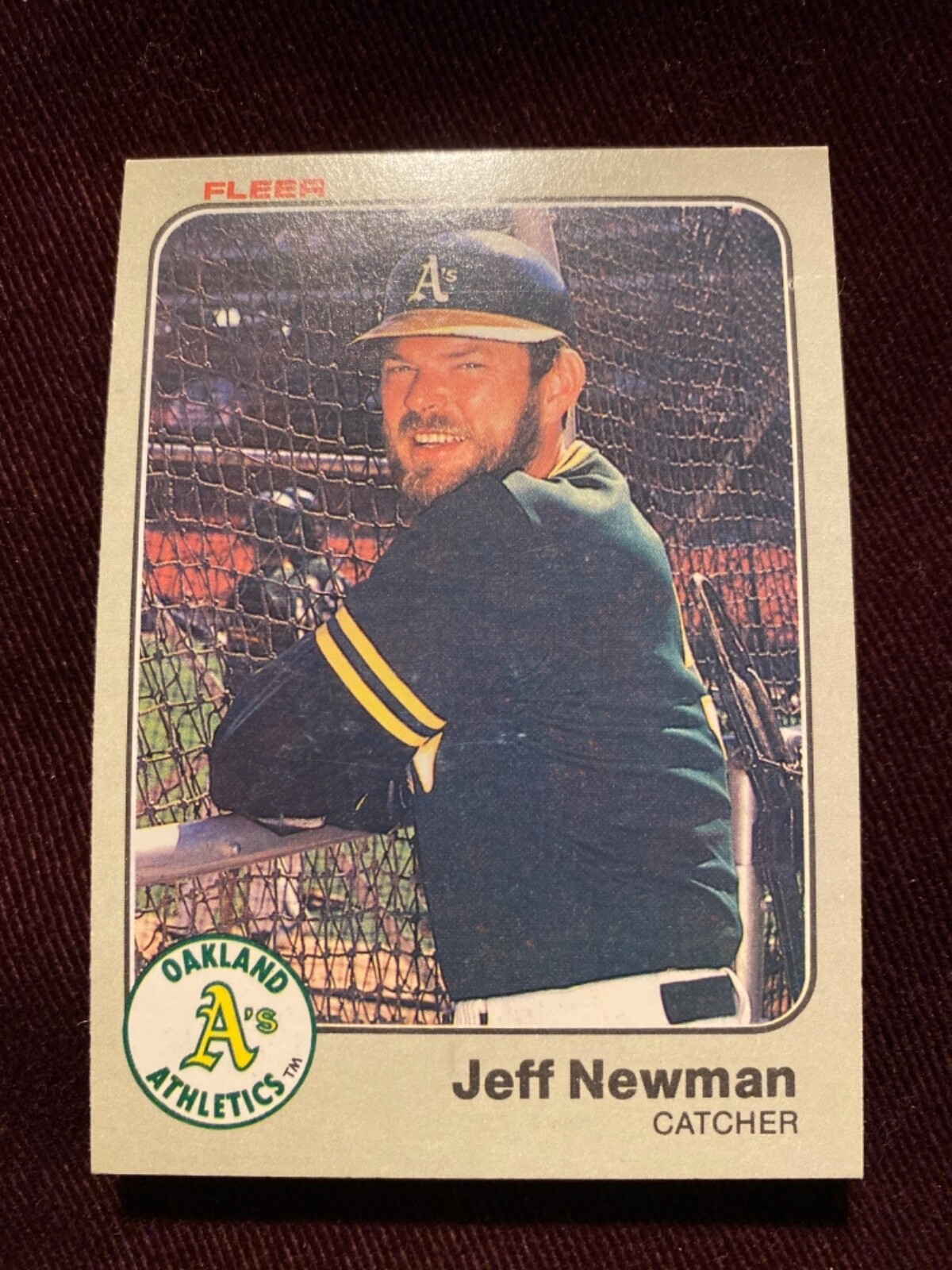 1983 Fleer #529 A’s Jeff Newman Baseball Card | eBay
