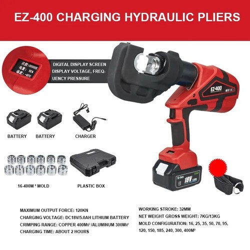 EZ300/EZ-400 Rechargeable Digital Display Electric Hydraulic Pliers | eBay