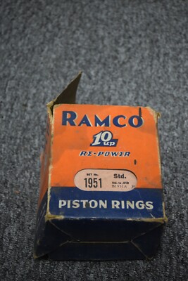 Vintage NOS Ramco 10 up 1951 STD piston rings -original box - 8 packs ...