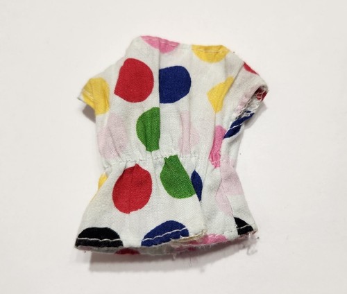 BARBIE DOLL TOP ONLY WHITE CASUAL DOTS CUTE CLOTHES CLOTHING BY TING | eBay