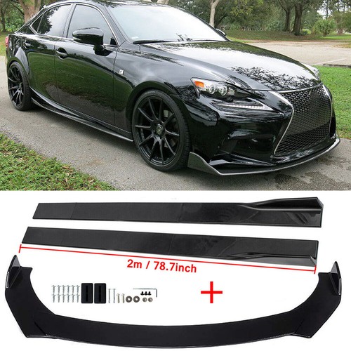For Lexus IS250 350 RC GS GS-F Front Bumper Lip Spoiler Splitter+ Side ...