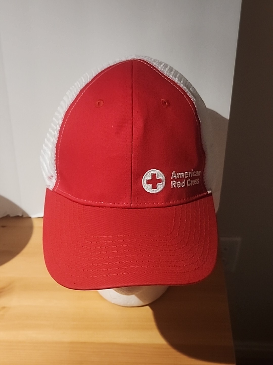 American RED CROSS Baseball Cap Trucker Hat (Adult Adjustable) Mesh ...