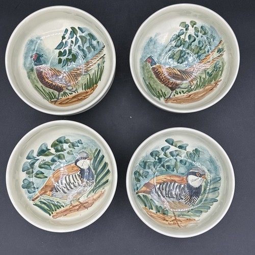 Rye Iden Pottery Game Bird Bowls Set 4 Sussex England Vtg Harrod’s ...