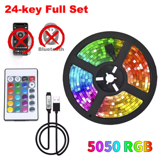 Lighting World 12V 5M RGB 5050 Waterproof LED Strip Light for sale ...