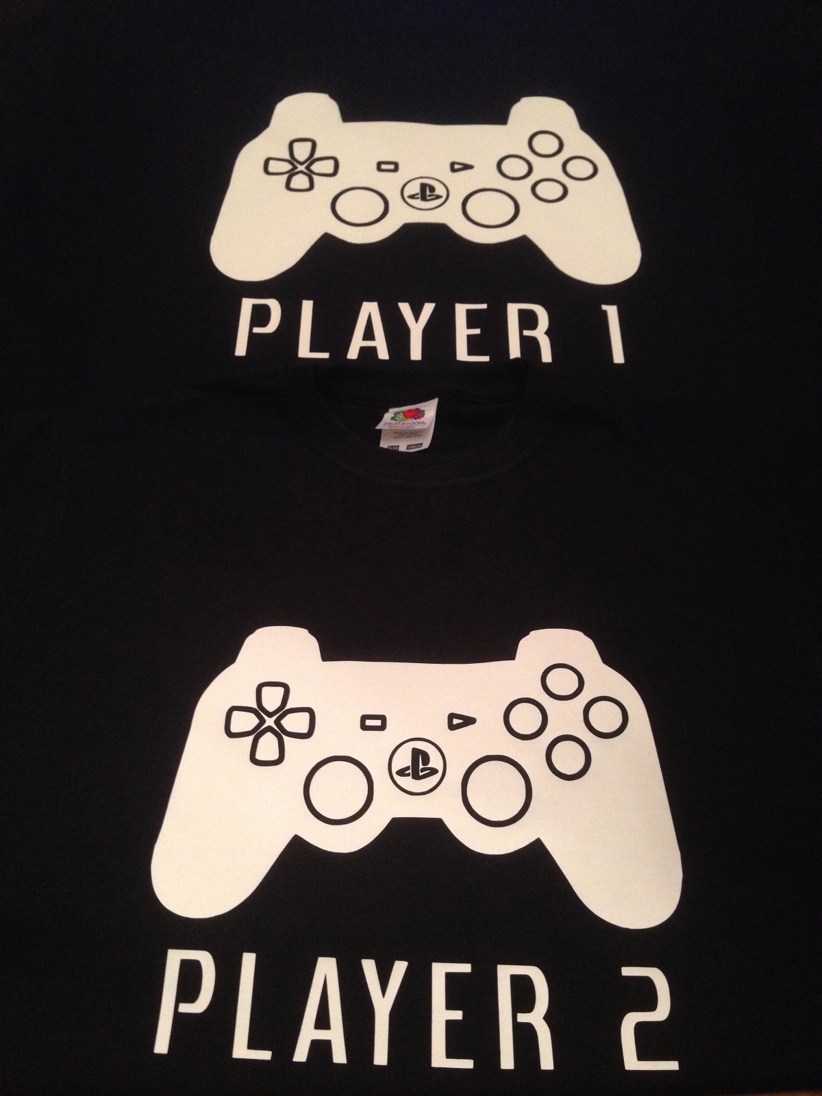 Player 1 & 2 Gaming T-Shirts Playstation Controller PS4 Matching ...