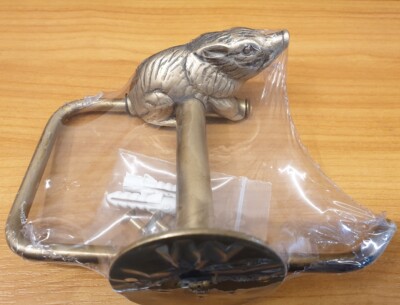 Brass Toilet Tissue Paper Holder Wild Boar Hang Wall Mounted ฺVintage ...