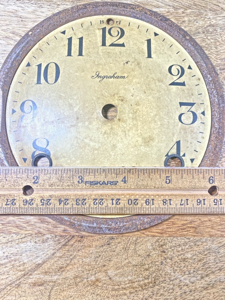 Old Ingraham Clock Movement Dial Pan (5.68 Inch Or 144.32mm Dia) (KD270 ...