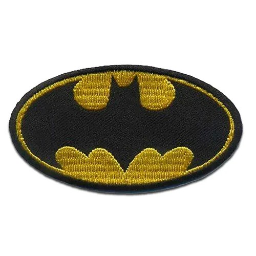 Warner Brothers Iron-On Patch: Black & Gold Batman Logo New Free ...