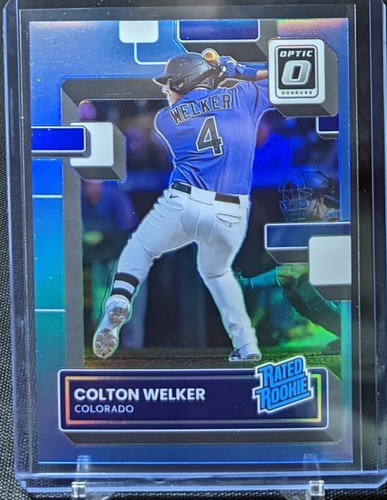 Colton Walker /50 Rated Rookie Card RC Carolina Blue Prizm 2022 Donruss ...