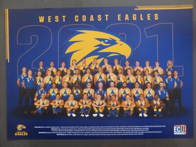 AFL 2021/2022/2023/2024 West Coast Eagles AFL Team Posters x 4 | eBay ...
