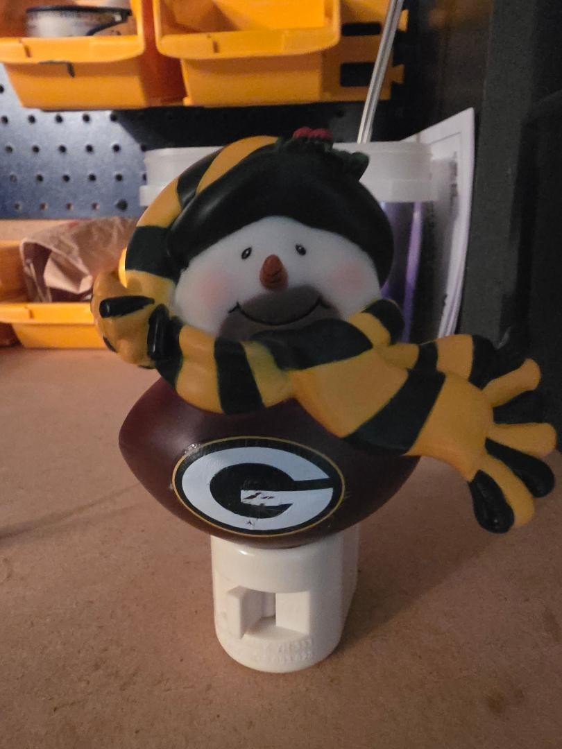 Green bay packer snow man night light | eBay
