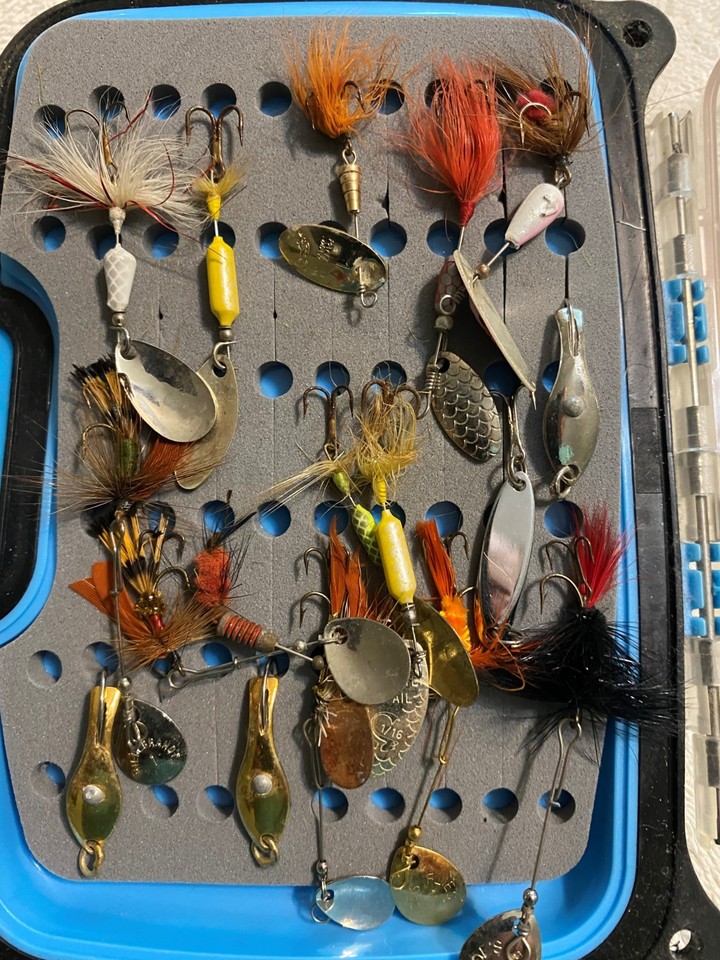 60 - Freshwater Jigs, Flies & Spinner Fishing Lures In Dual Sided ...
