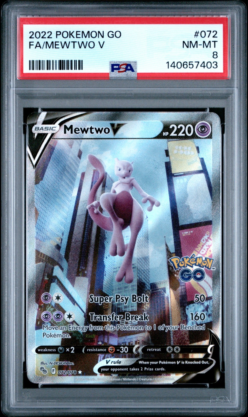 Mewtwo V 72 Current Market Value | Go