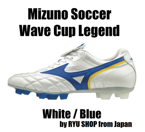 Mizuno Soccer Cleats Wave Cup Legend White / Blue P1GA191919 Rivaldo | eBay