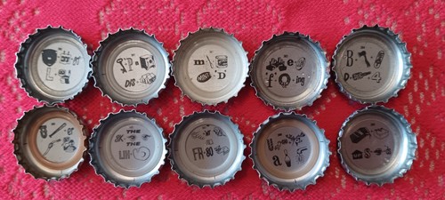 10 Vintage Lucky Lager Beer Caps *Rebus Puzzles* #380-389 | eBay