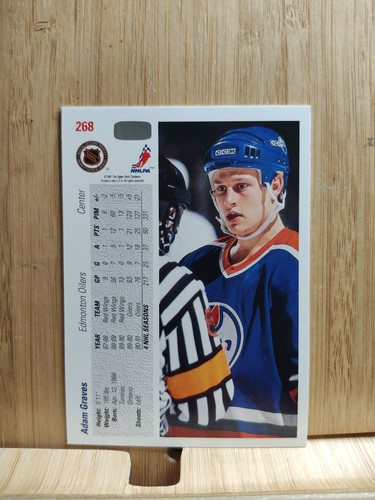 ADAM GRAVES 🏆1991 Upper Deck #268 OILERS NHL Hockey Card🏆 | eBay