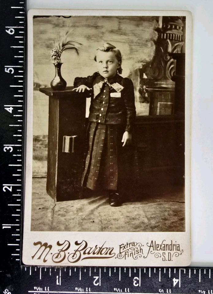 Antique Cabinet Photo Cute Victorian Boy ID'd Child Fashion Barton ...