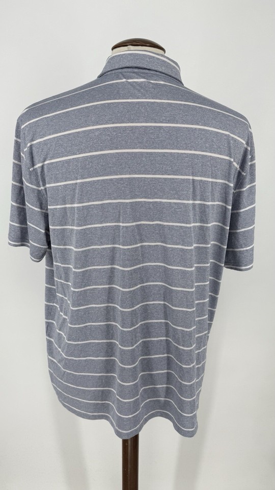 Old Navy Active Go Dry Men’s Light Blue & White Striped Polo Shirt Size ...