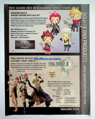 Final Fantasy XIII Figures Square Enix 2010 Print Magazine Ad Poster ...