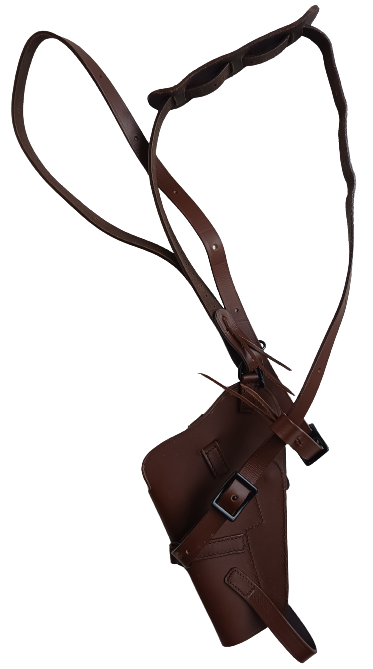 M7 Premium Brown Leather Tanker Shoulder Holster Repro - DARK BROWN | eBay