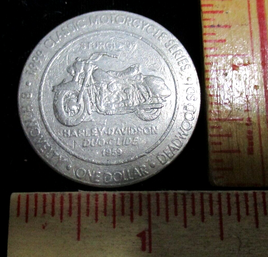 1999 Sturgis coin Deadwood Harley collectible token motorcycle rally ...