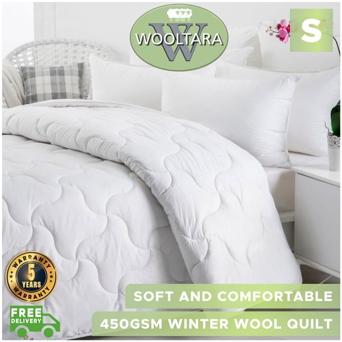 Wooltara Luxurious Wool Filled Pure Cotton Sateen Quilt Cover Duvet ...