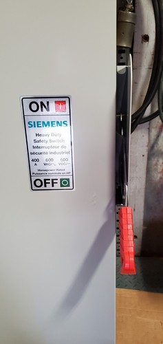 NEW SIEMENS HF365RA 400A FUSIBLE SAFETY SWITCH, NEMA-3R (SAME AS SQD ...