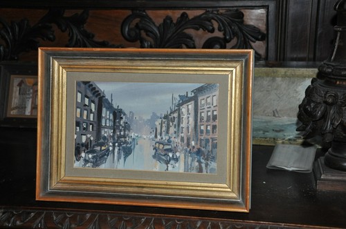 Original vintage oil of New York in the 1920s Listed Artist Nicholas ...